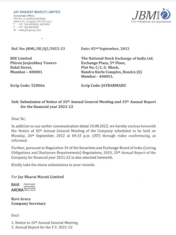 Annual Reports Archives - JBM Group