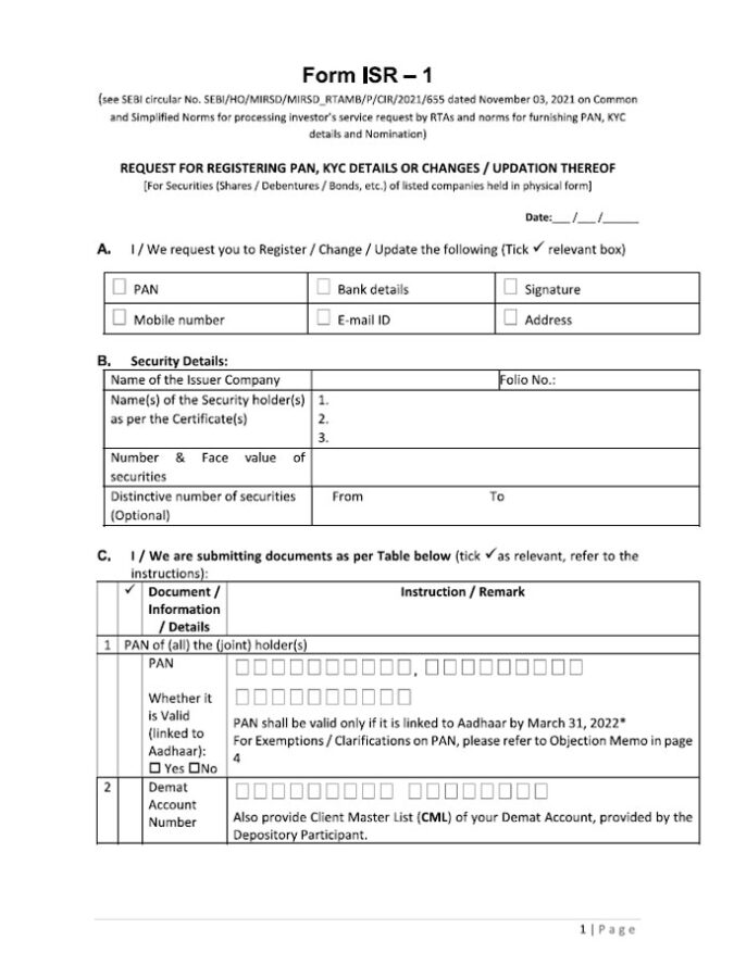 JBMA Form for Registering Updating Bank Details - JBM Group